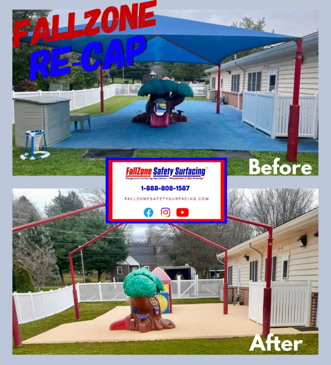 Poured in Place Rubber Resurfacing with FallZone Re-Cap Playground Resurfacing System | Fallzone ...