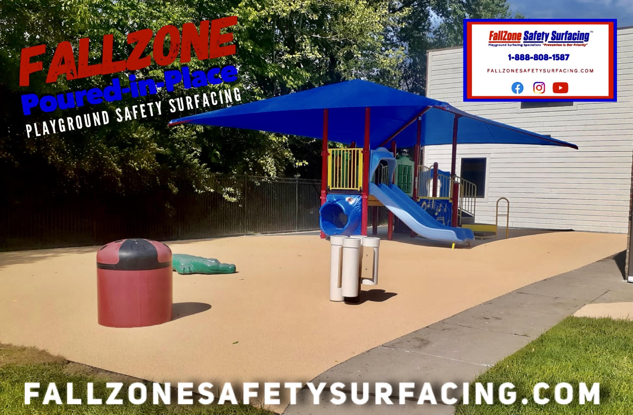 FallZone Playground Surfacing Greenwood Indiana Poured in Place Rubber | Fallzone Safety Surfacing