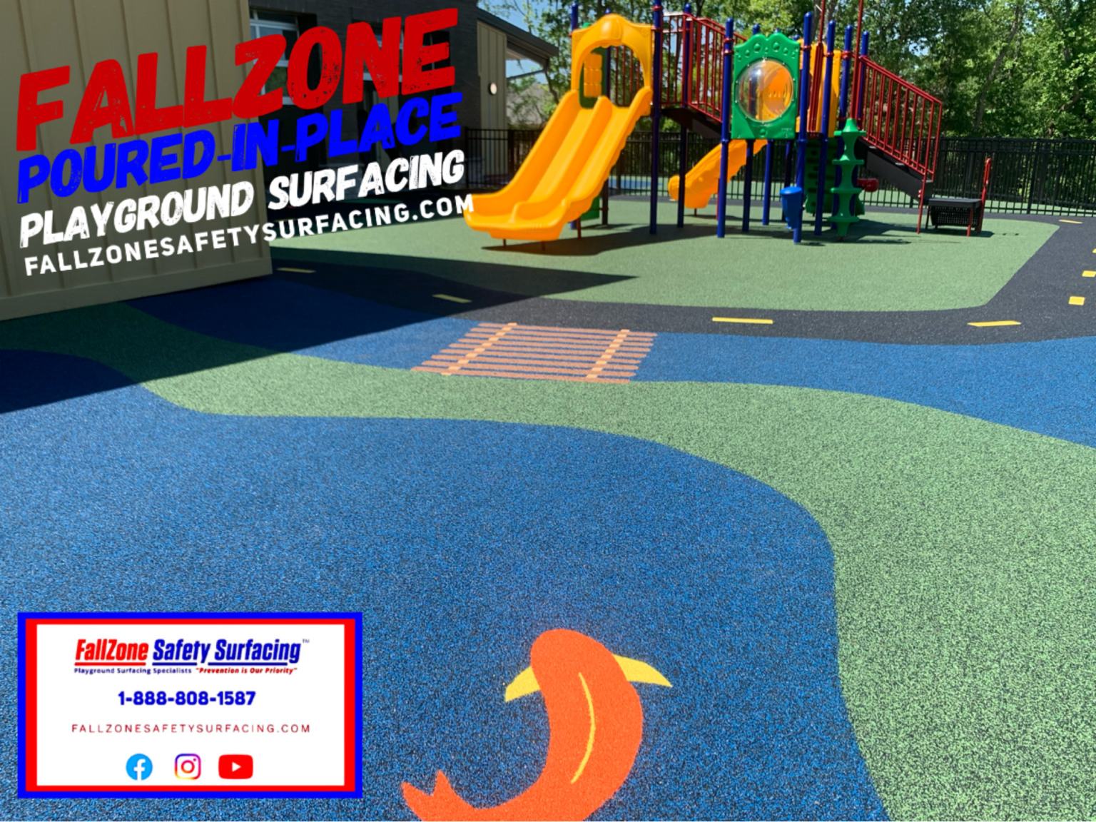 North Carolina Poured-in-Place Rubber Playground Surfacing | Fallzone ...