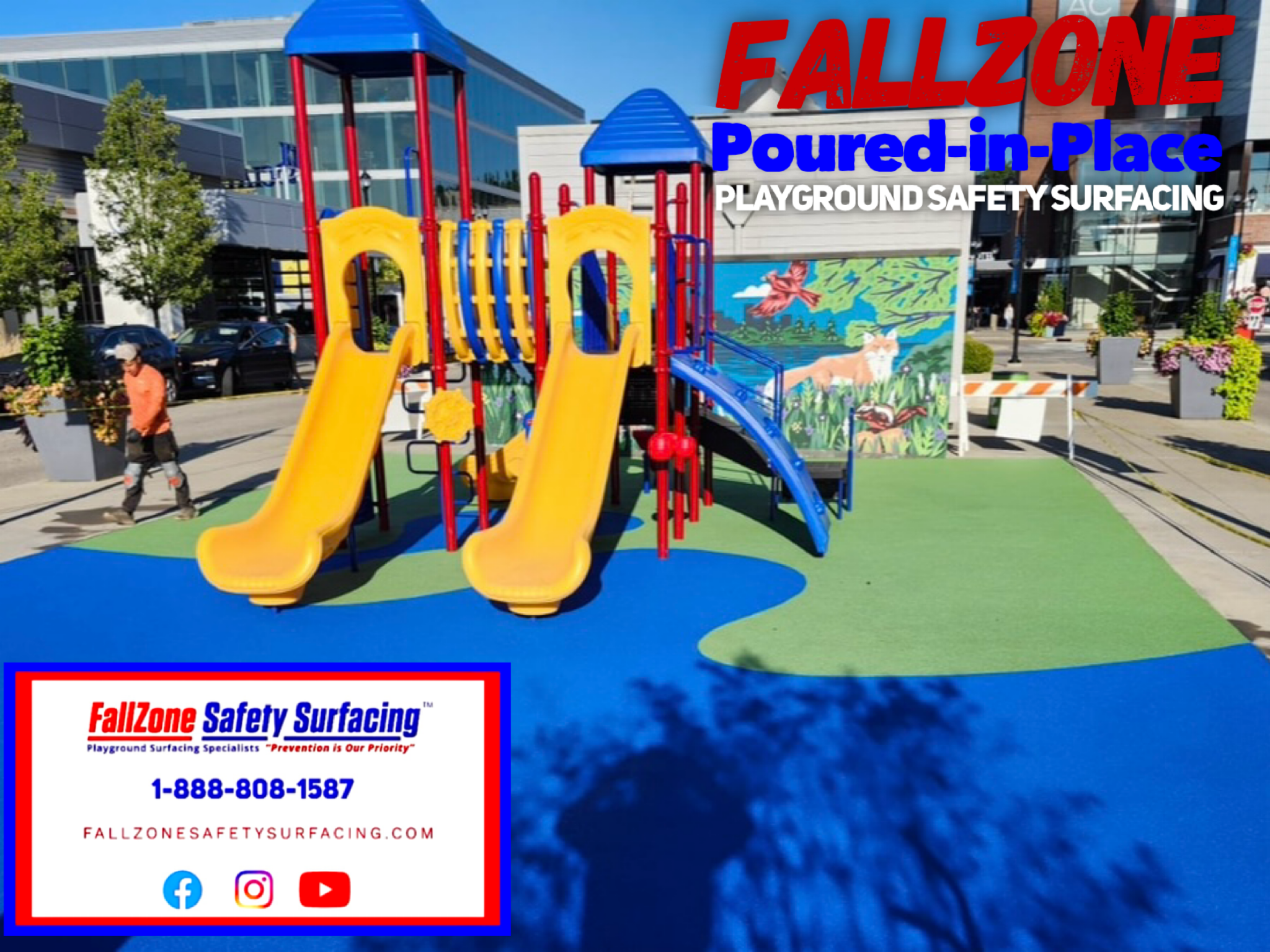 Ohio Poured-in-Place Rubber Playground Surfacing | Fallzone Safety ...